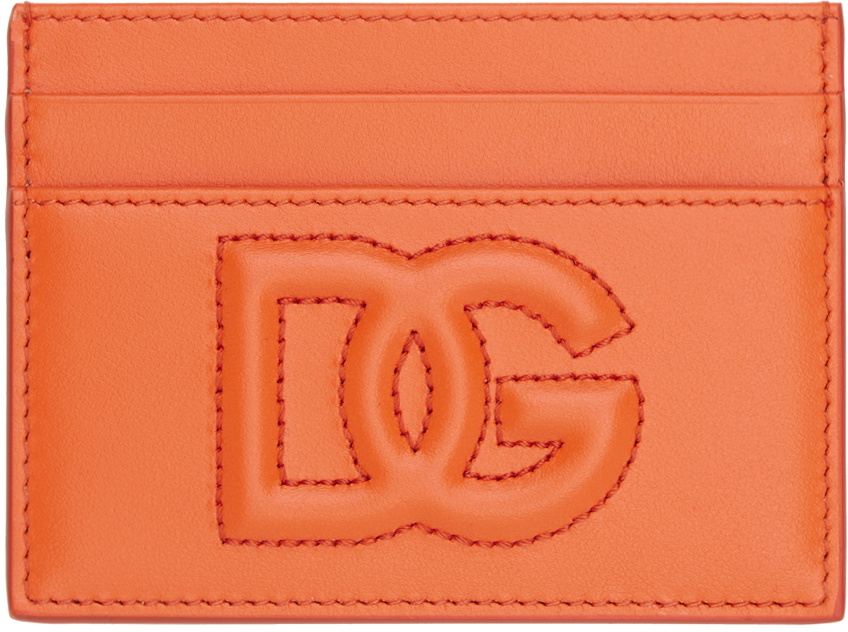 Dolce&Gabbana Orange 'DG' Logo Card Holder Dolce & Gabbana