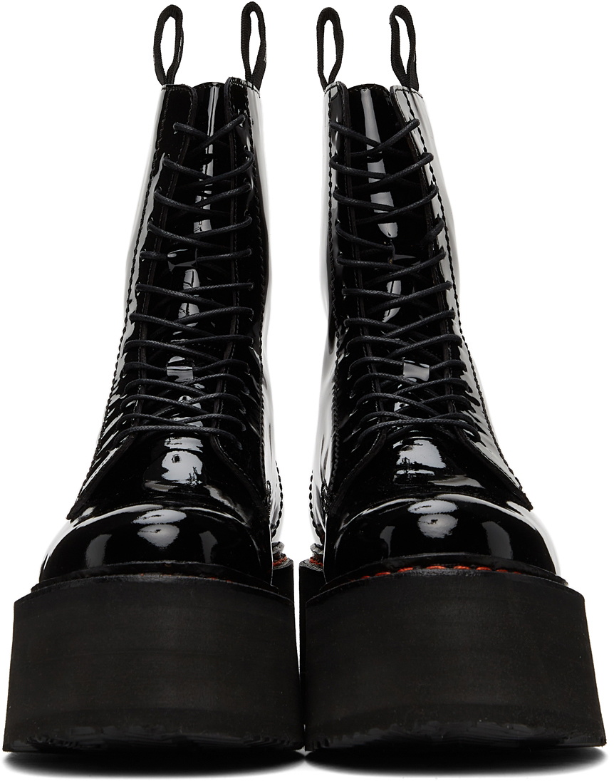 R13 Black Double Stack Boots R13