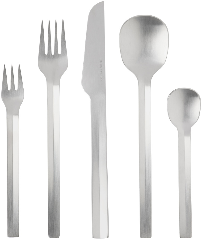 Mono Silver Mono V Flatware Set, 20 pcs Monobi