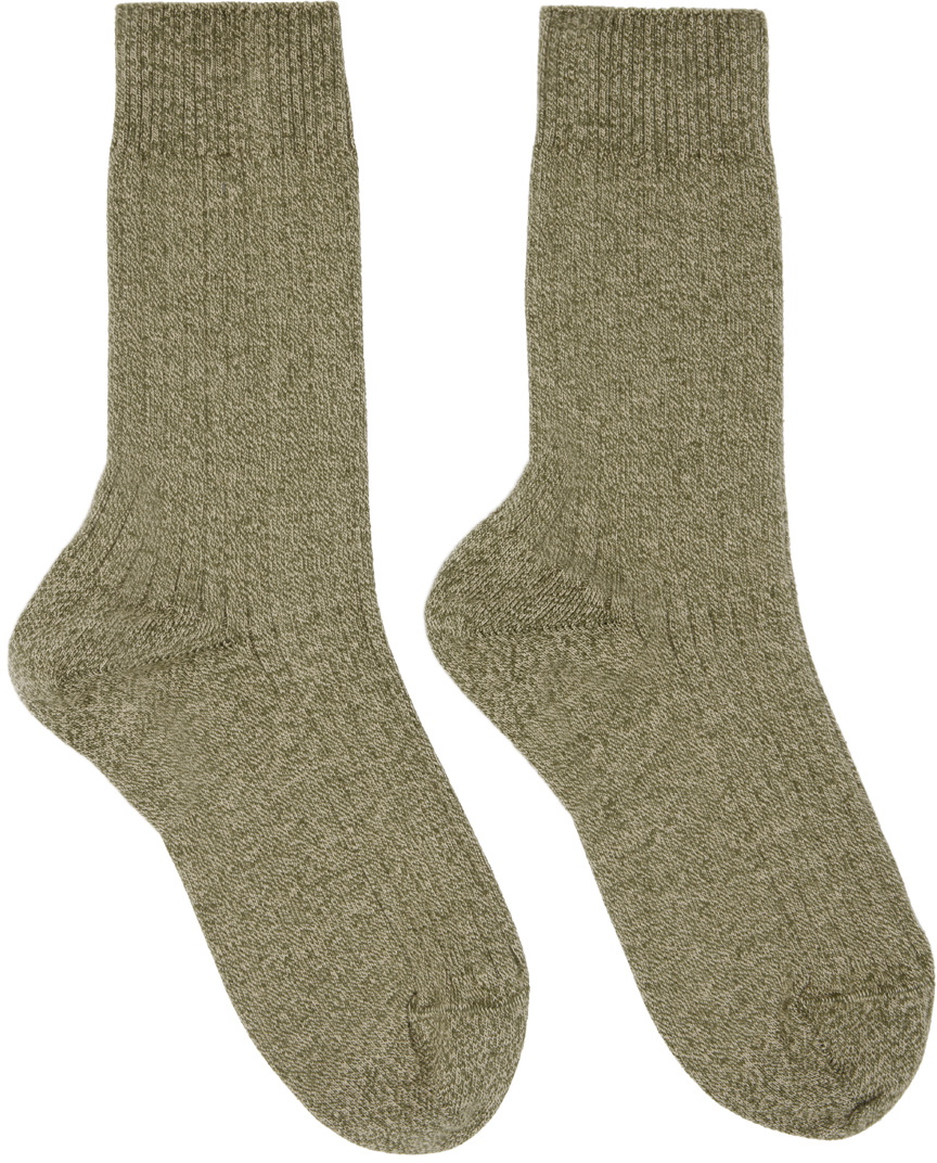 Baserange Three-Pack Multicolor 3 Rib Overankle Socks Baserange