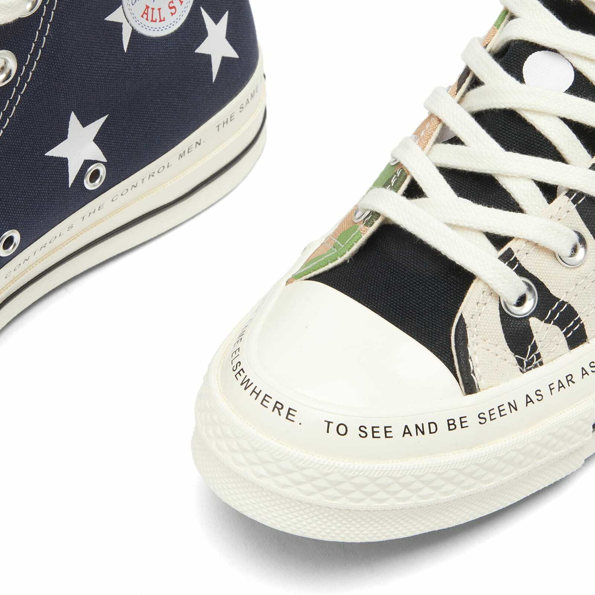 Converse Men's x Brain Dead Chuck 70 in Egret/Black/Navy Converse