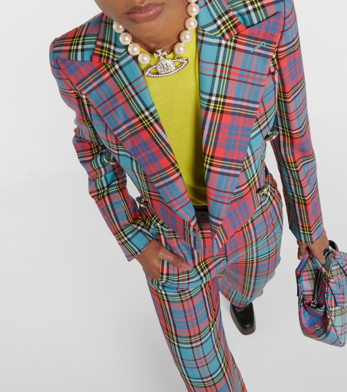 Vivienne Westwood - Tartan cropped virgin wool blazer Vivienne Westwood