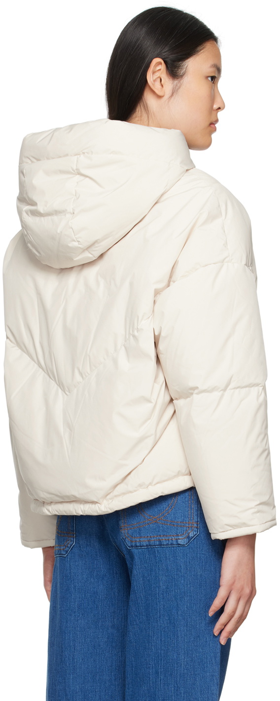 Yves Salomon White Reversible Down Jacket Yves Salomon