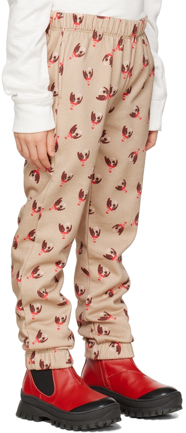 Daily Brat Kids Brown Quirky Dog Lounge Pants Daily Brat