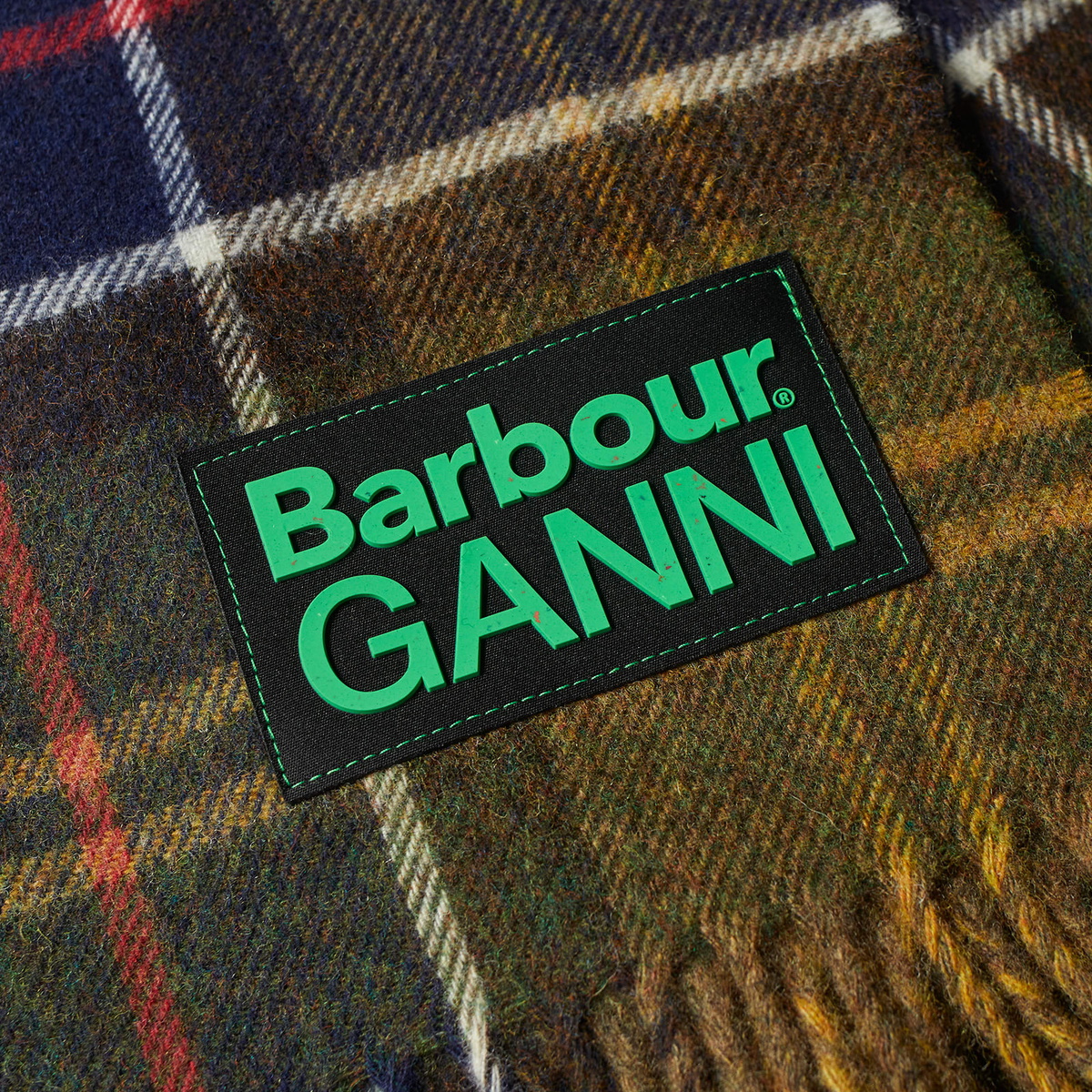 Barbour Women's x Ganni Tartan Scarf in Classic Tartan Barbour