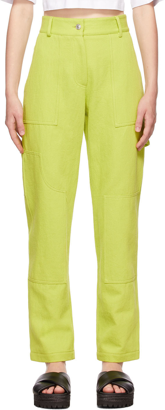 MSGM Green Cargo Trousers MSGM
