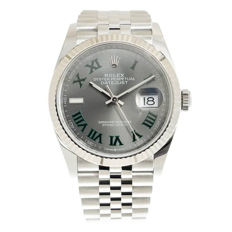 Rolex Datejust 36 Automatic Grey Dial Chronometer Grey Dial Watch ...