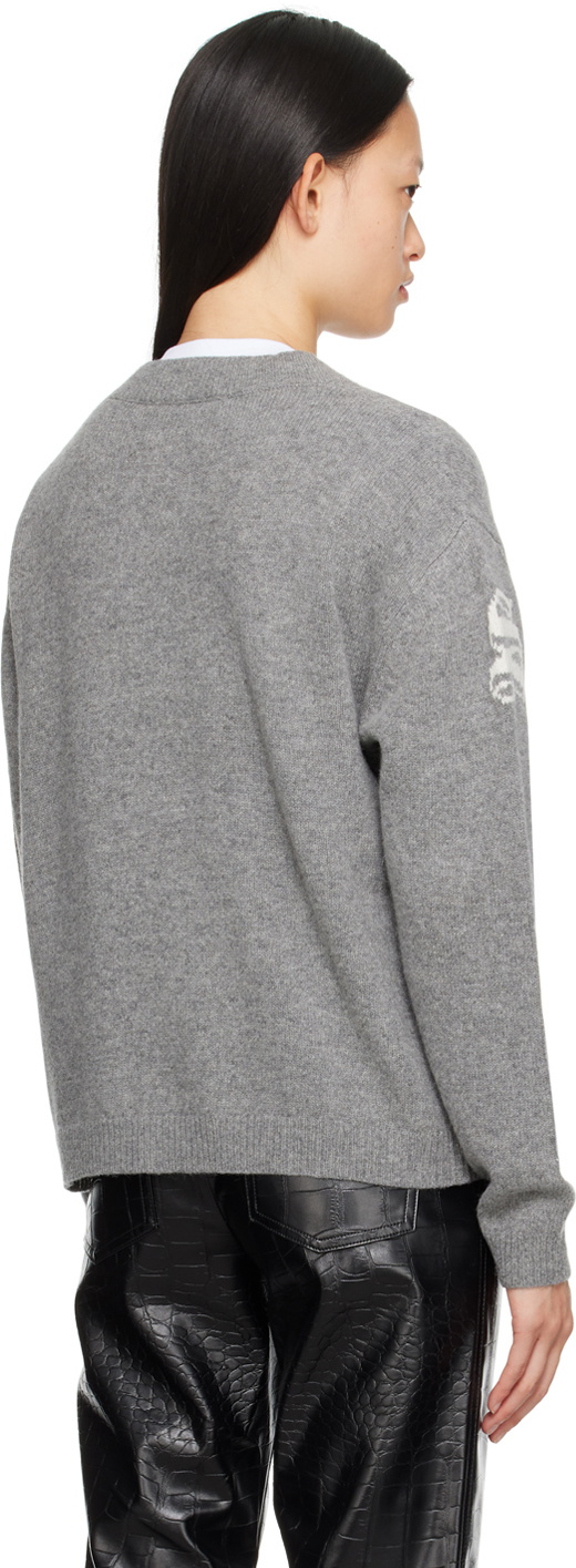 MSGM Gray Jacquard Cardigan MSGM