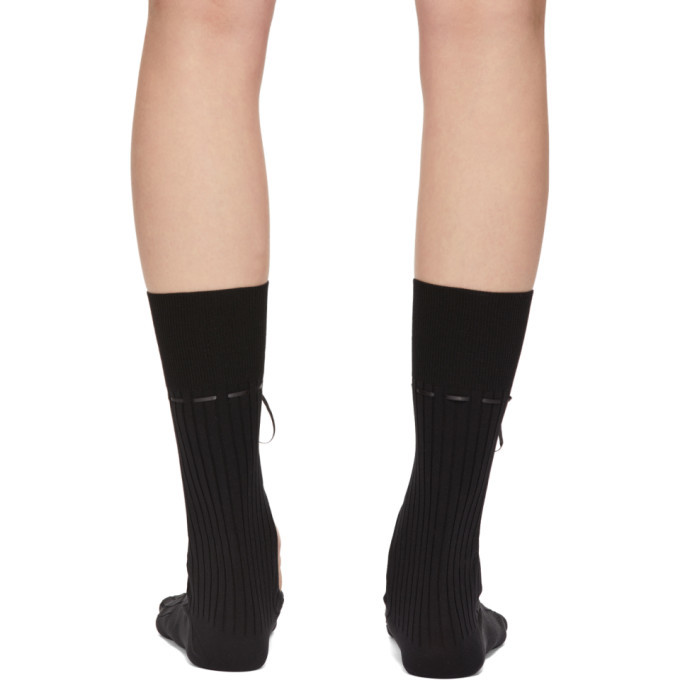 Simone Rocha Black Ribbon Cut-Out Socks Simone Rocha