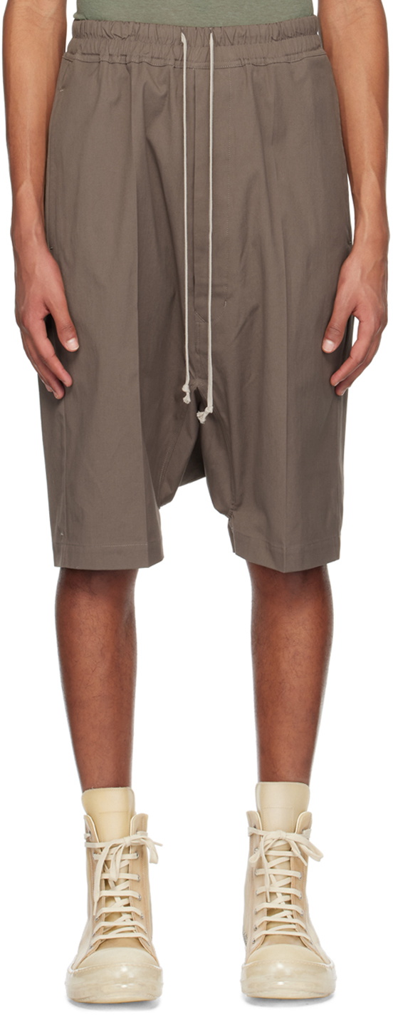 Rick Owens Gray Pods Shorts Rick Owens