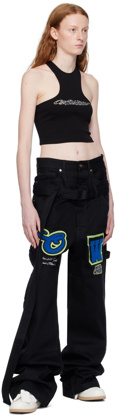 Off-White Black Patch Jeans Off-White