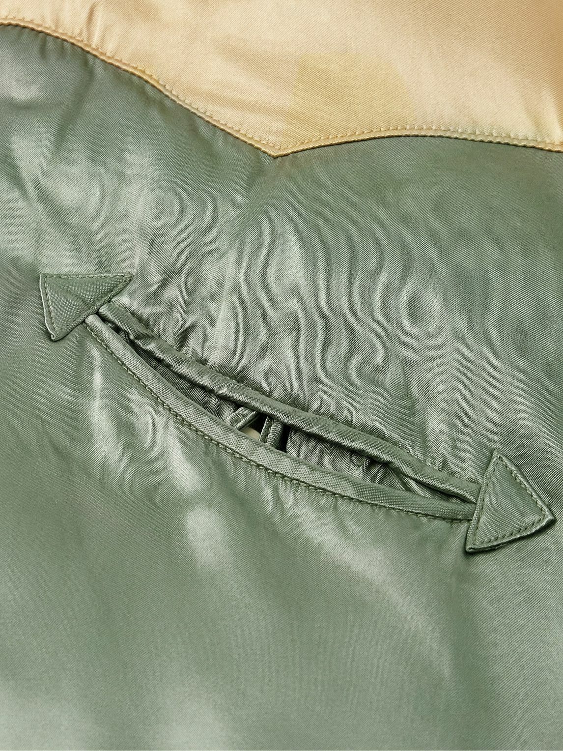 Visvim - Panelled Padded Satin Down Jacket - Green Visvim