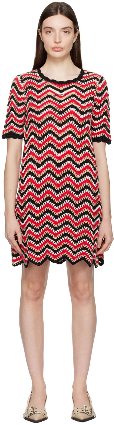 GANNI Red Chevron Minidress GANNI
