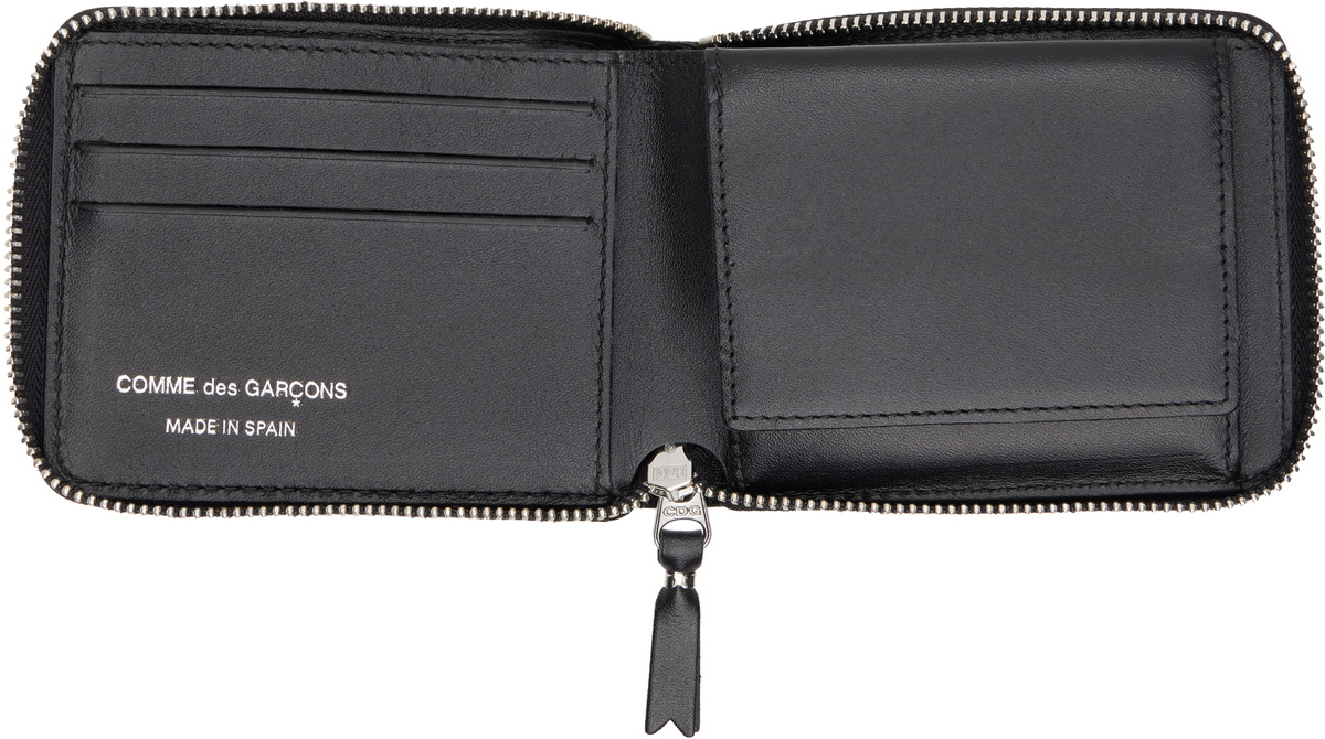 COMME des GARÇONS WALLETS Black Silver Eyelet Wallet Comme des Garcons ...