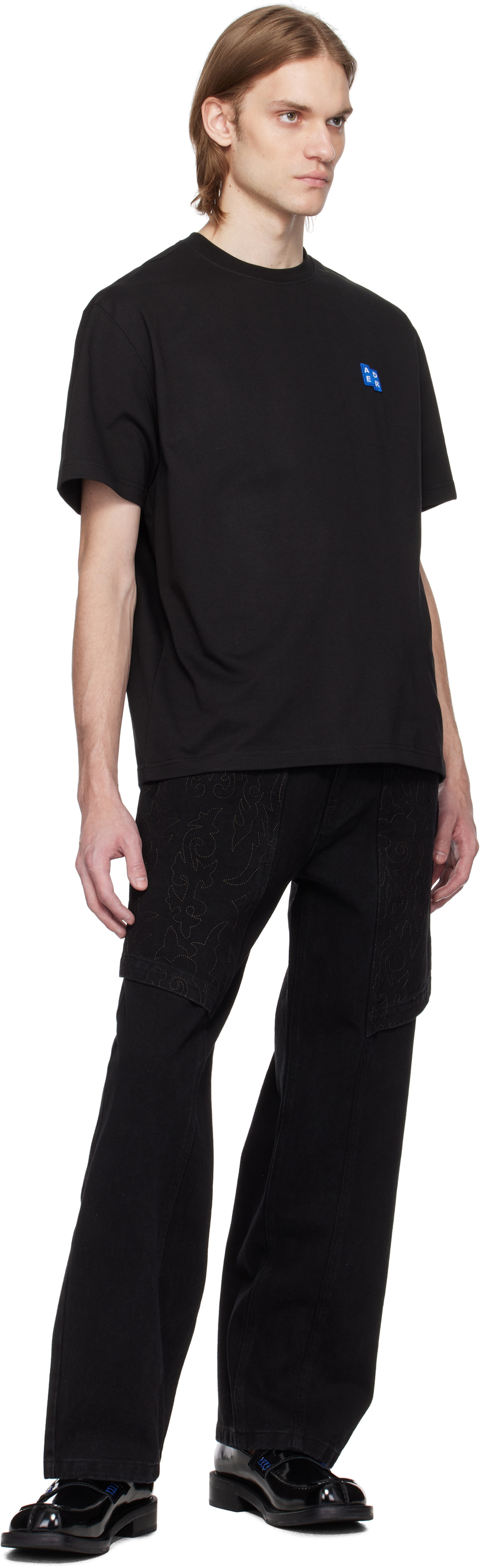 ADER error Black Sig; TRS Tag 01 T-shirt ADER error