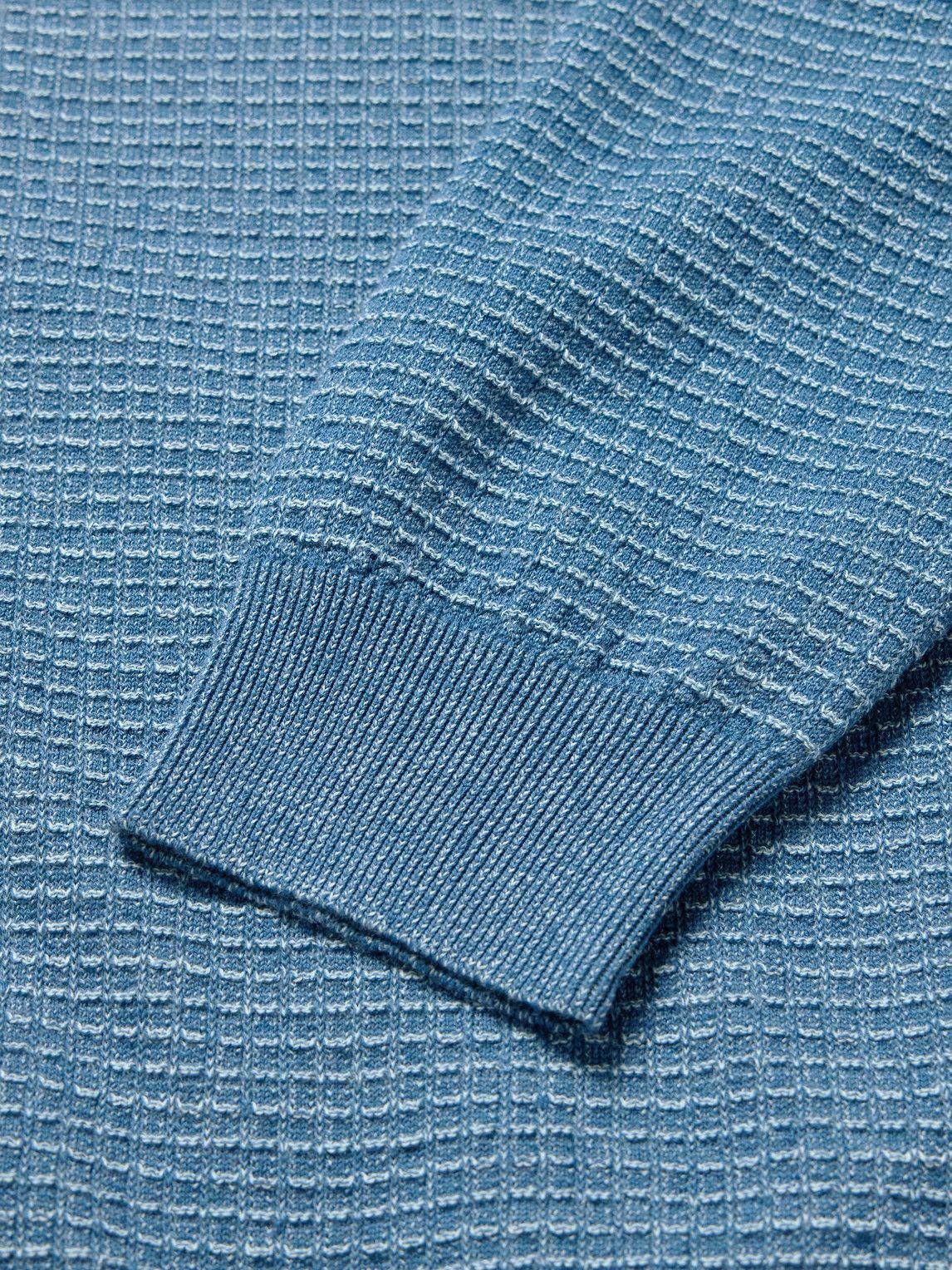Paul Smith - Waffle-Knit Cotton and Linen-Blend Cardigan - Blue Paul Smith