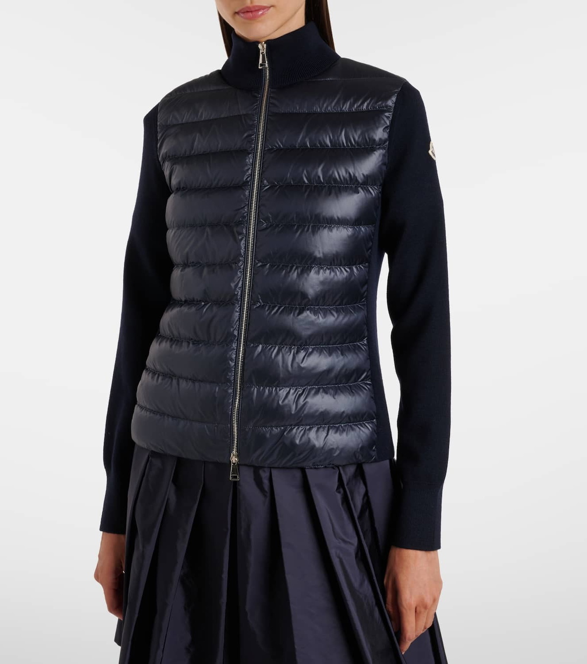 Moncler Down-paneled virgin wool cardigan Moncler