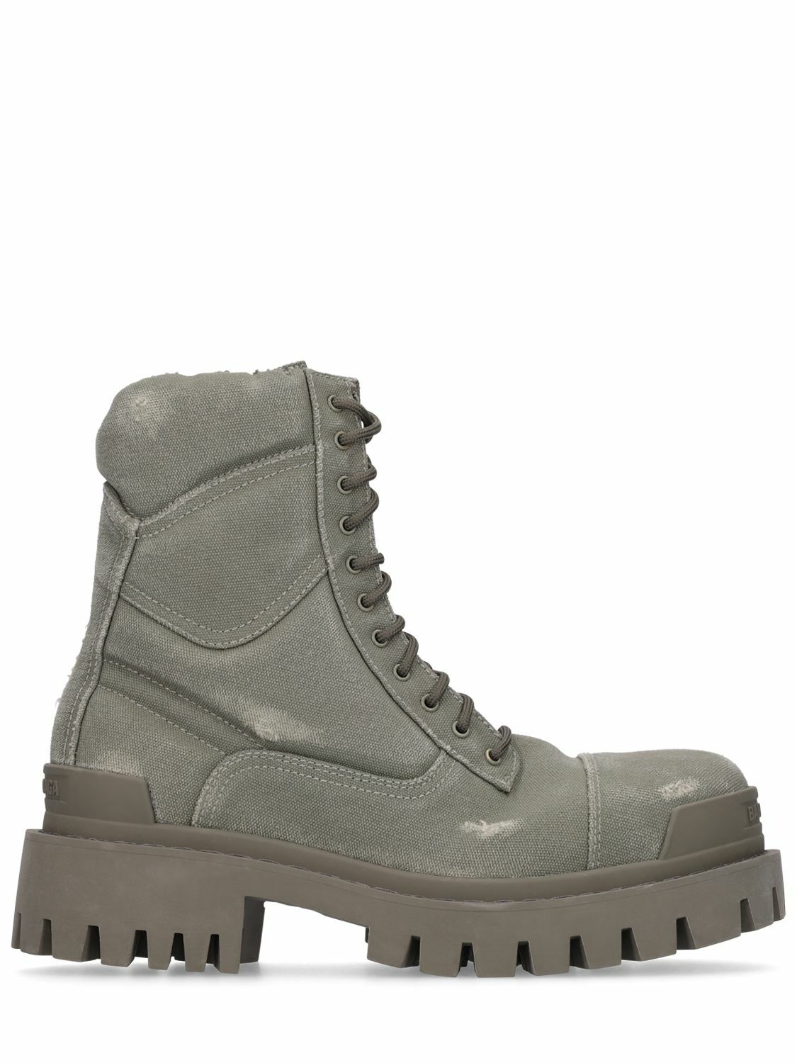 BALENCIAGA - Strike Cotton Canvas Combat Boots Balenciaga