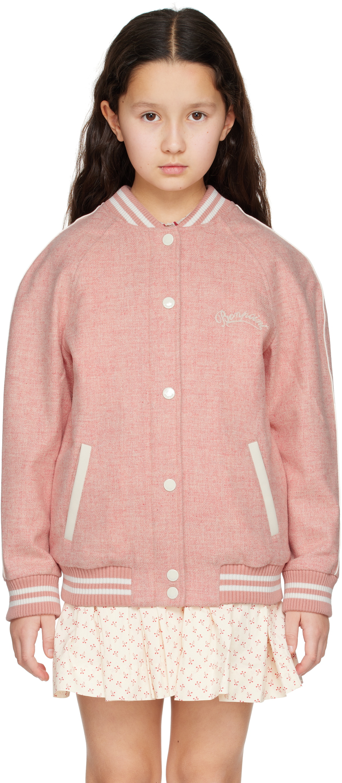 Bonpoint Kids Pink Effy Bomber Jacket Bonpoint