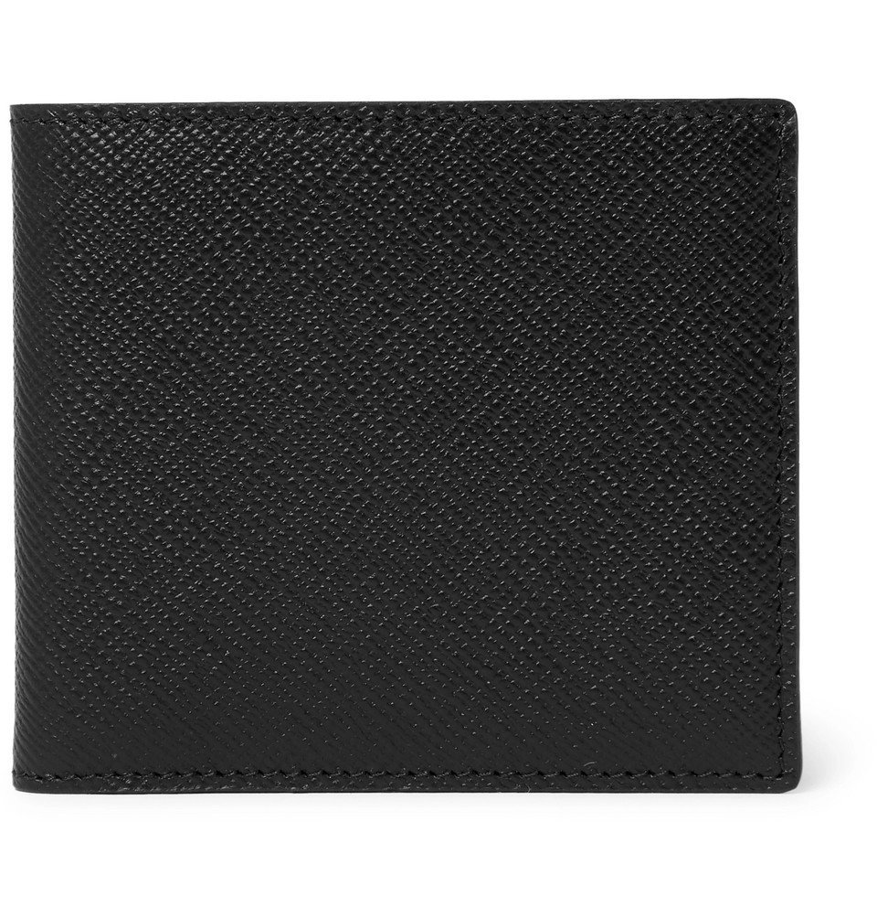 Smythson - Panama Cross-Grain Leather Billfold Wallet - Black Smythson
