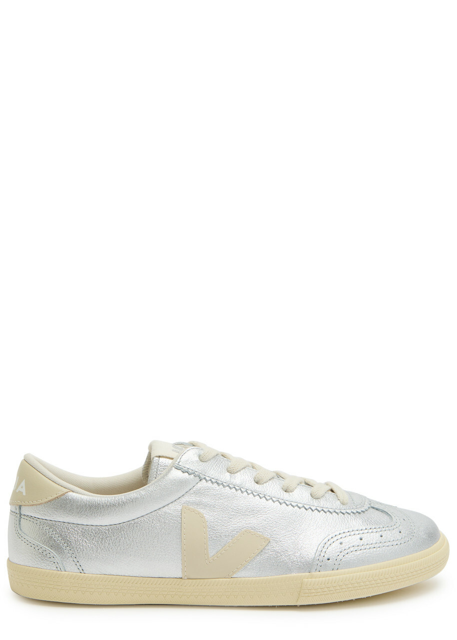 Veja Volley Metallic Leather Sneakers Silver VEJA