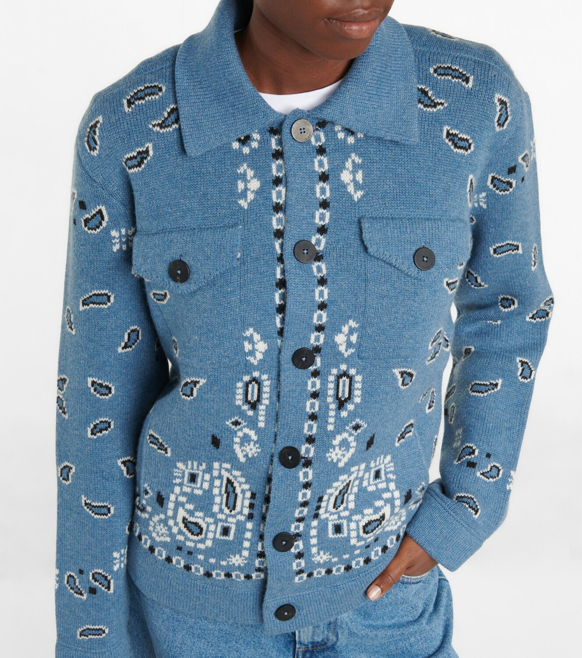 Alanui - Bandana wool and cashmere jacket Alanui