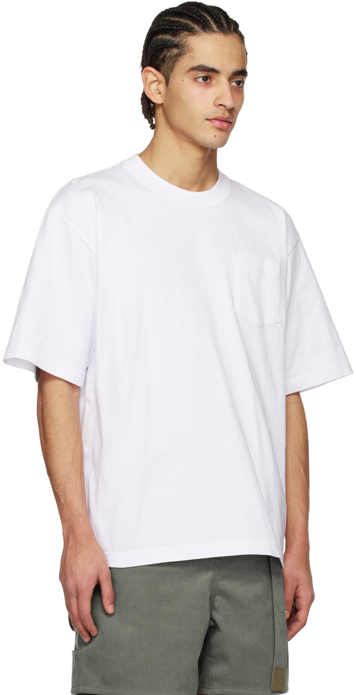 sacai White Pocket T-Shirt Sacai