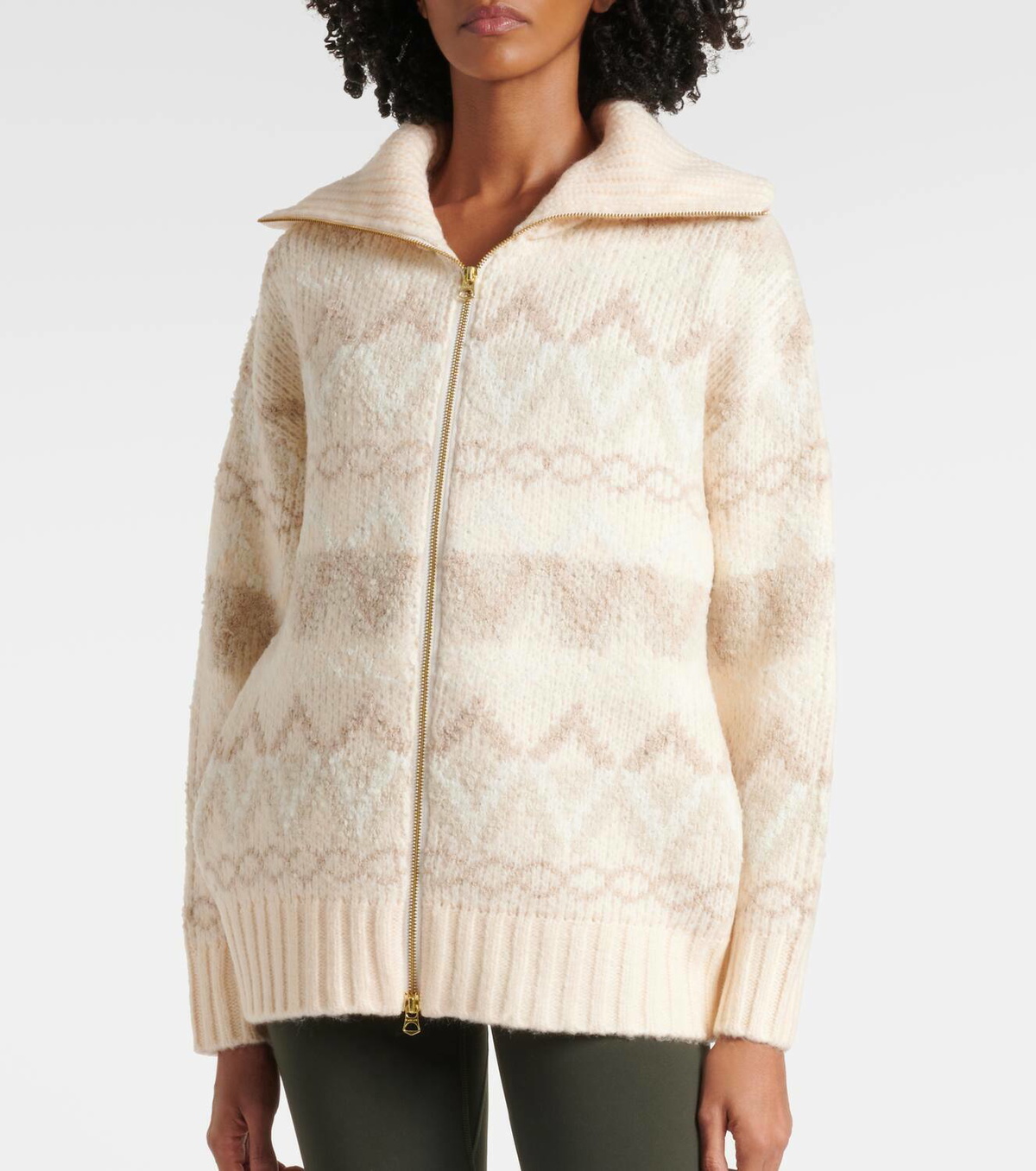Varley Brooke Fair Isle knitted jacket Varley