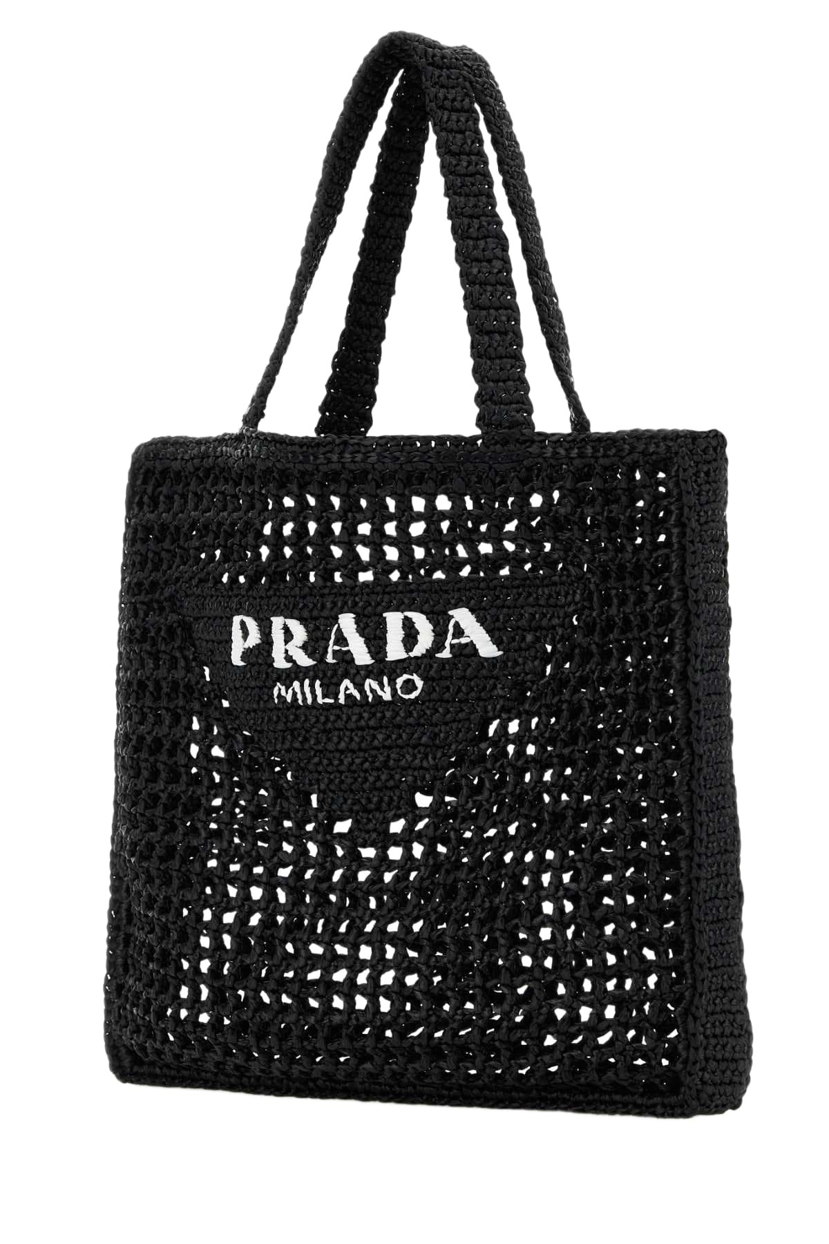 Prada Pink Raffia Shopping Bag Prada