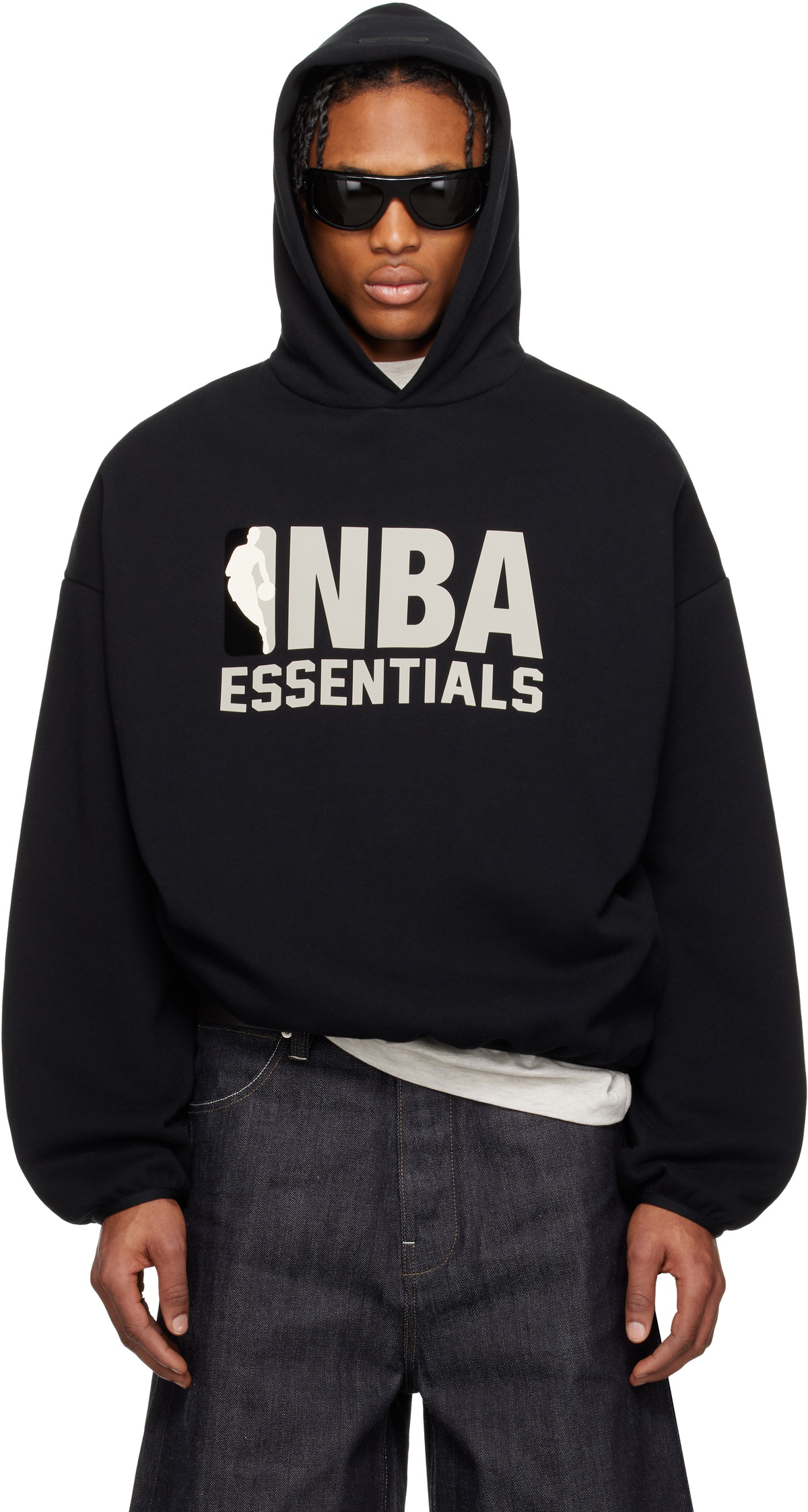 Fear of God ESSENTIALS Black NBA Pull Over Hoodie Fear Of God Essentials
