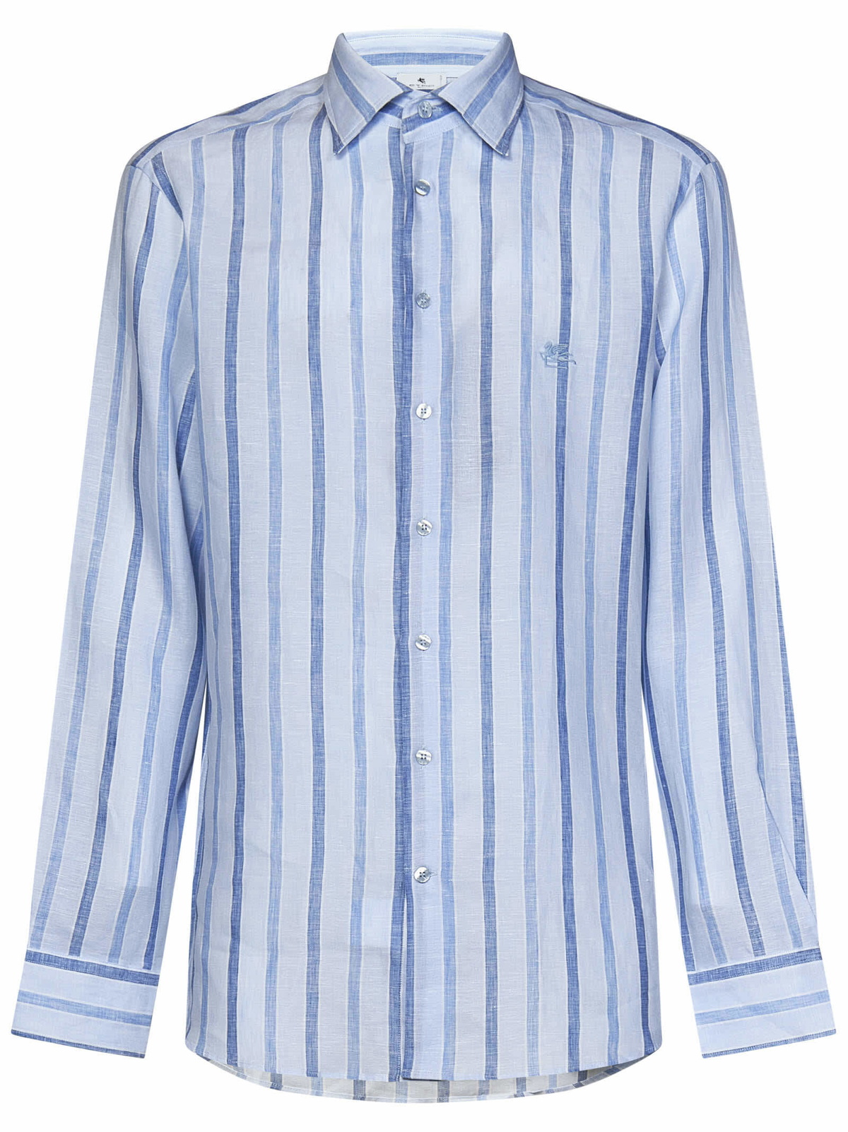 Etro Logo Embroidered Striped Shirt Etro
