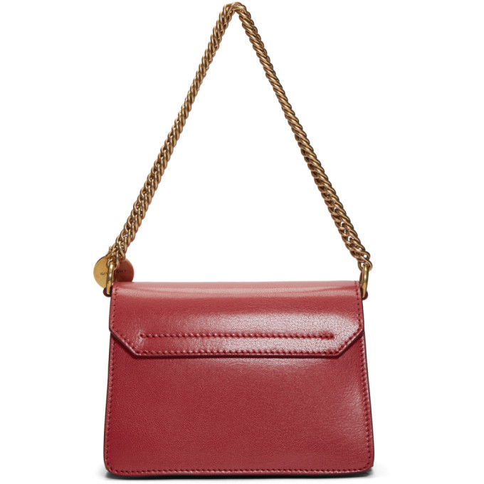 Givenchy Red and Burgundy Mini GV3 Shoulder Bag Givenchy