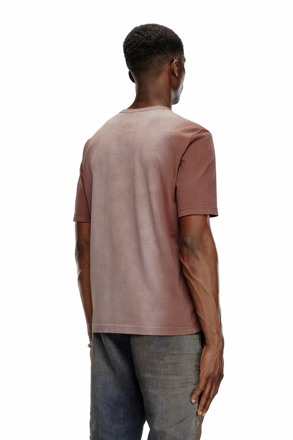 Diesel T-shirt in sprayed cotton jersey - T-Shirts Mens in Brown Diesel