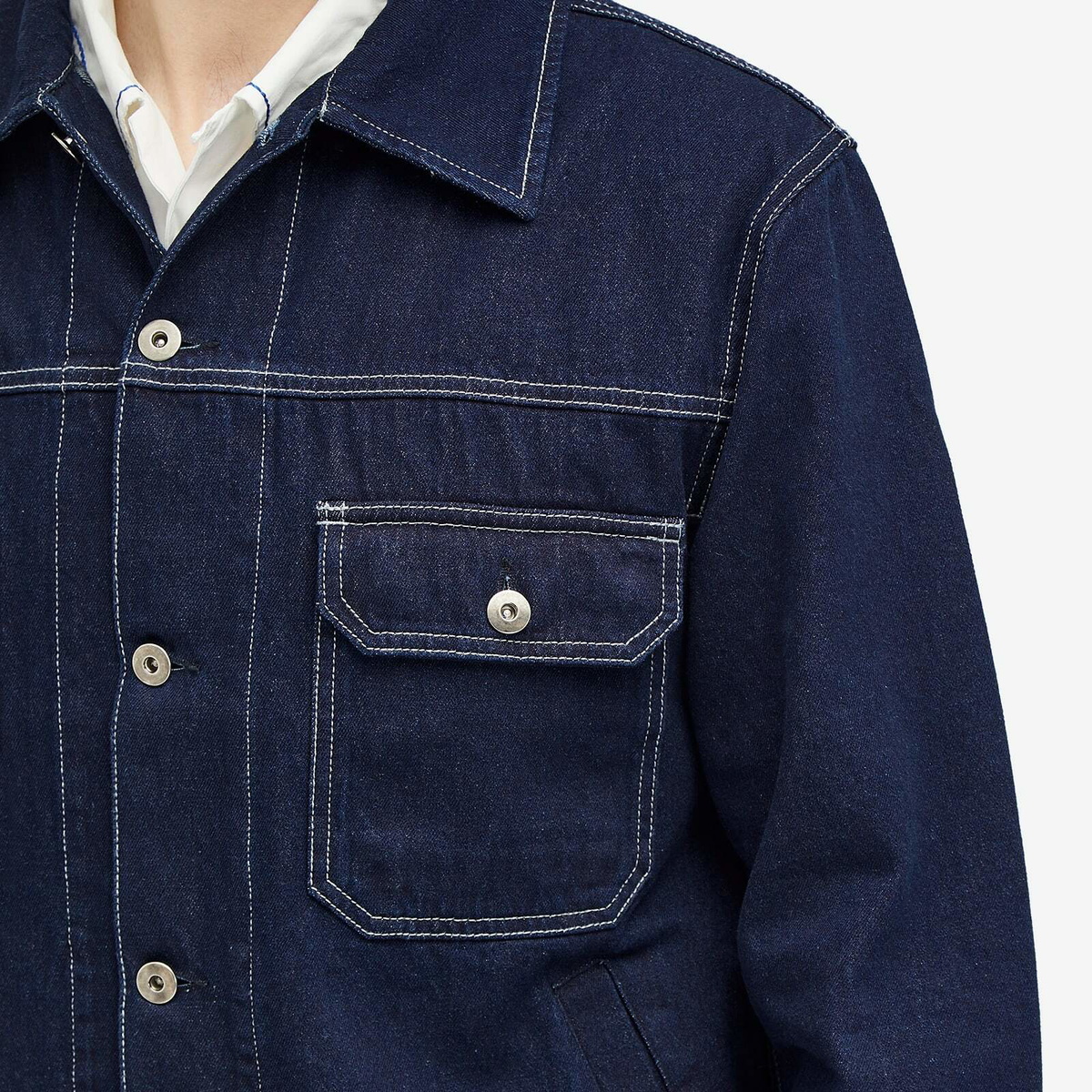 Universal Works Men's Denim Trucker Jacket in Indigo Universal Works