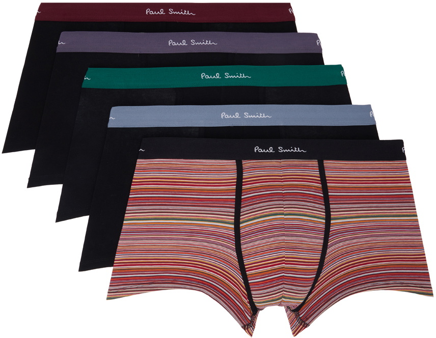 Paul Smith Five-Pack Multicolor 'Signature Stripe' Boxers Paul Smith