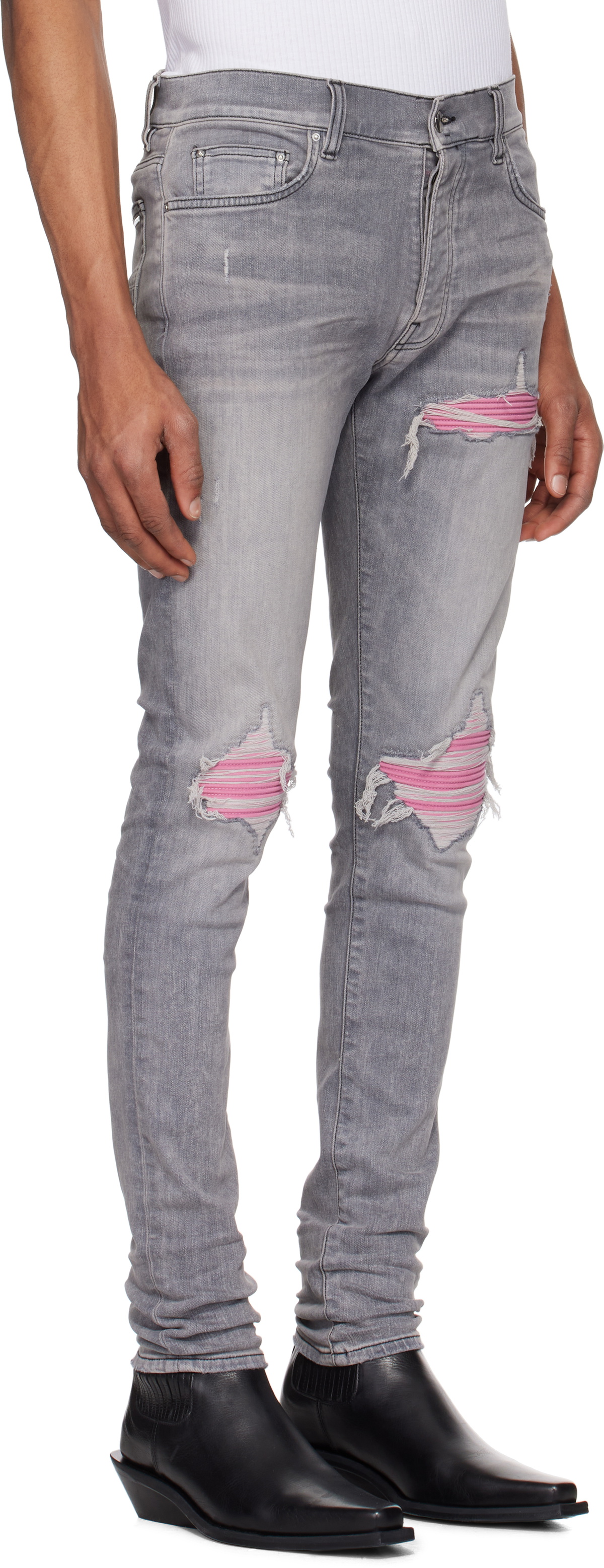 AMIRI Gray Ultrasuede MX1 Jeans Amiri
