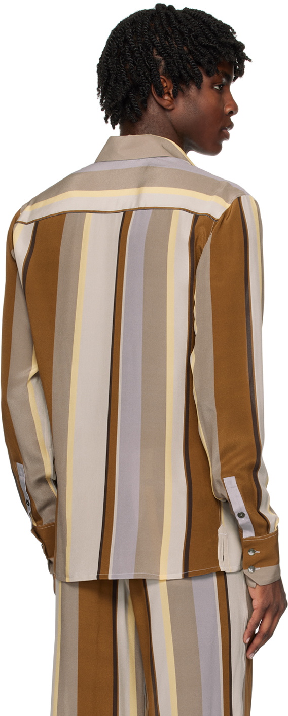 73 LONDON Tan Printed Shirt