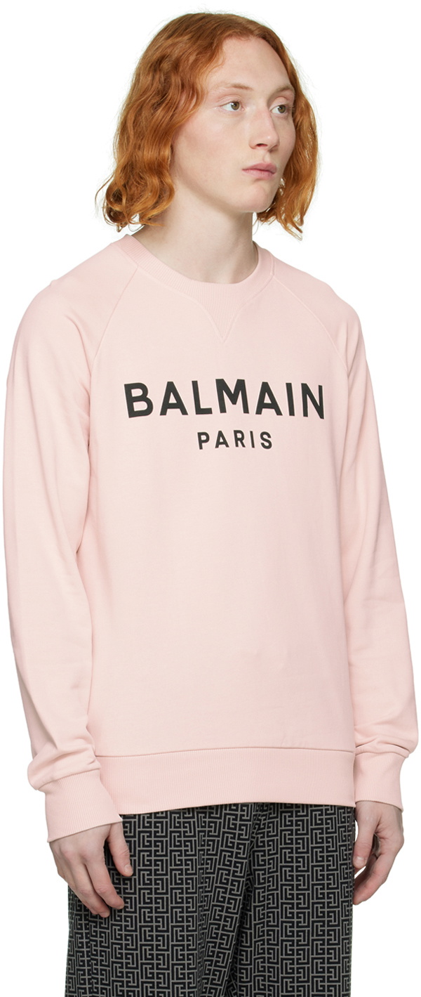 Balmain Pink Printed Sweatshirt Balmain