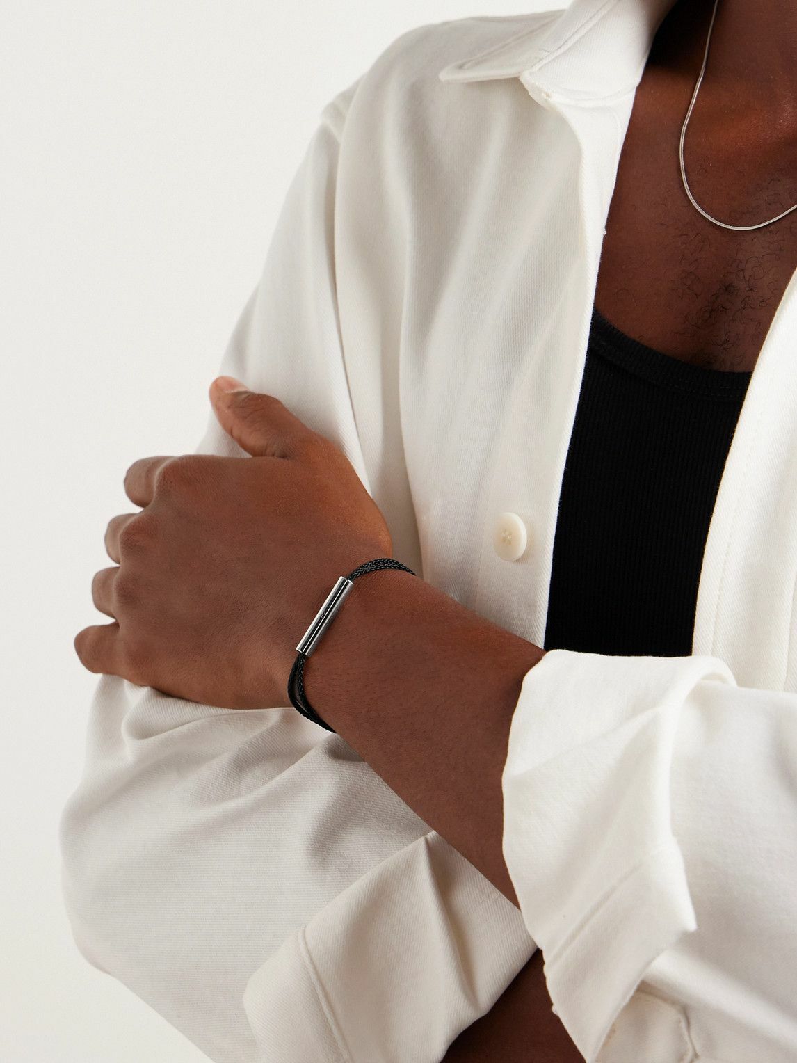 Alice Made This - Charlie Rhodium-Plated and Cord Bracelet Alice Made This