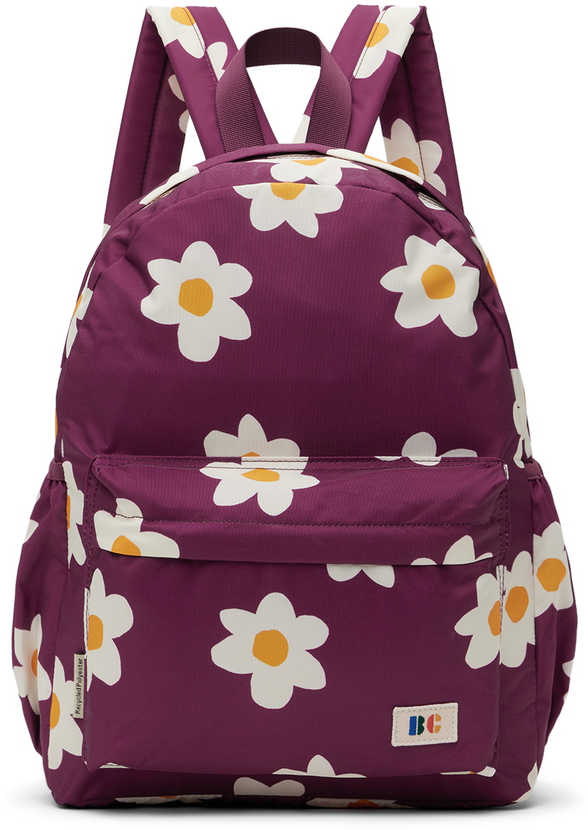 Bobo Choses Kids Purple Big Flower All Over Backpack Bobo Choses