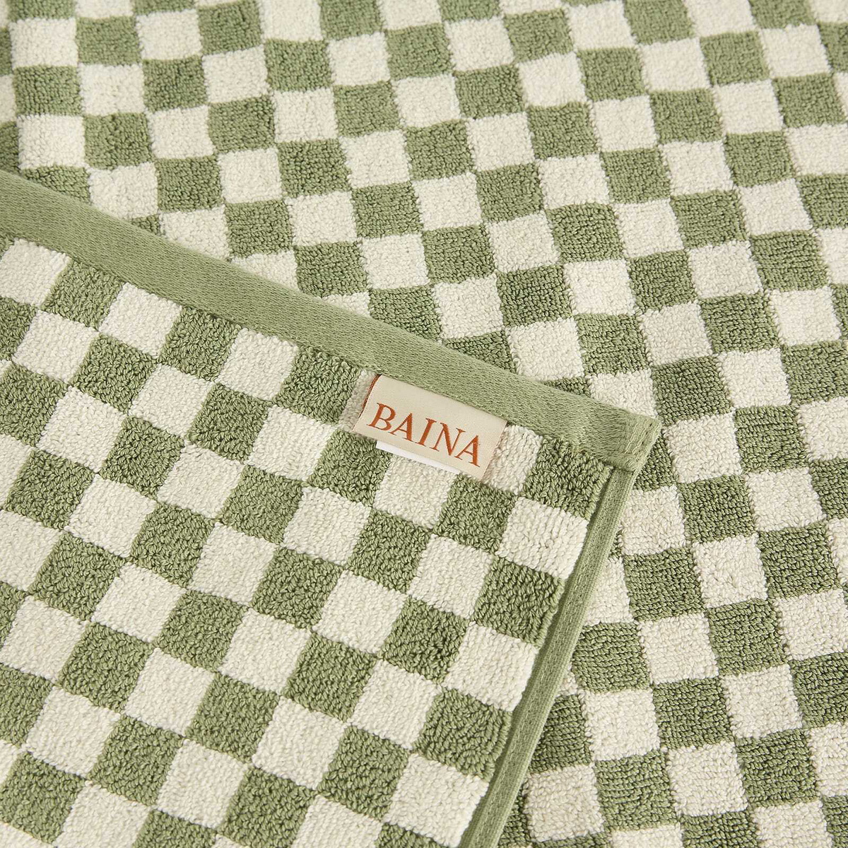 Baina Beppu Bath Mat in Sage/Chalk Baina