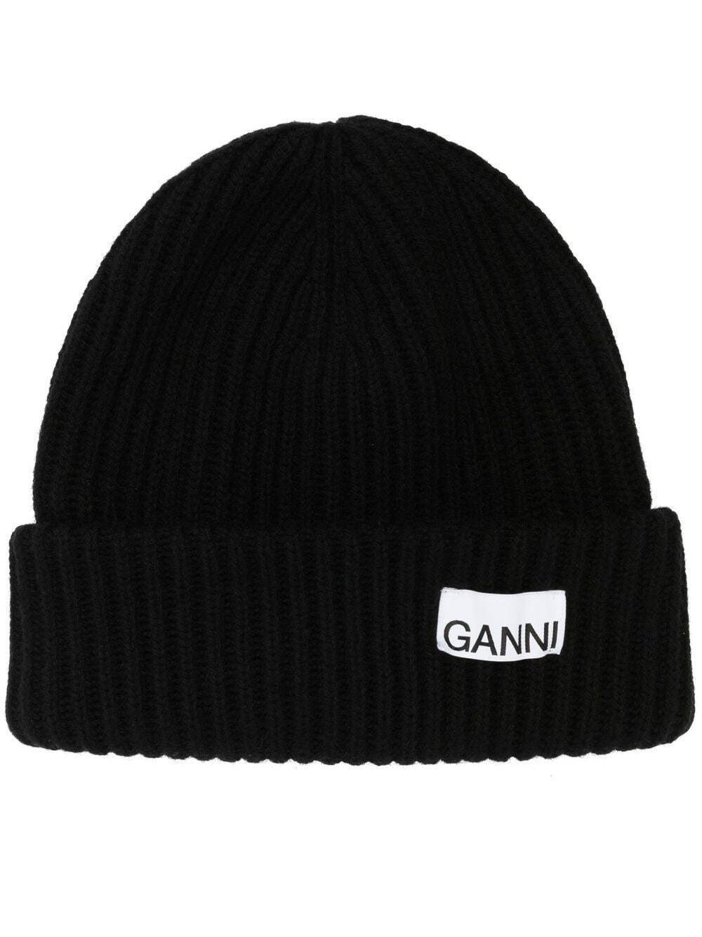 GANNI - Logo Wool Beanie GANNI