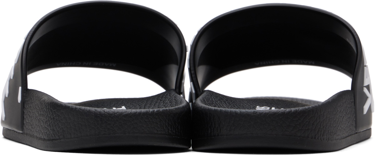 Versace Jeans Couture Black Logo Pool Slides Versace