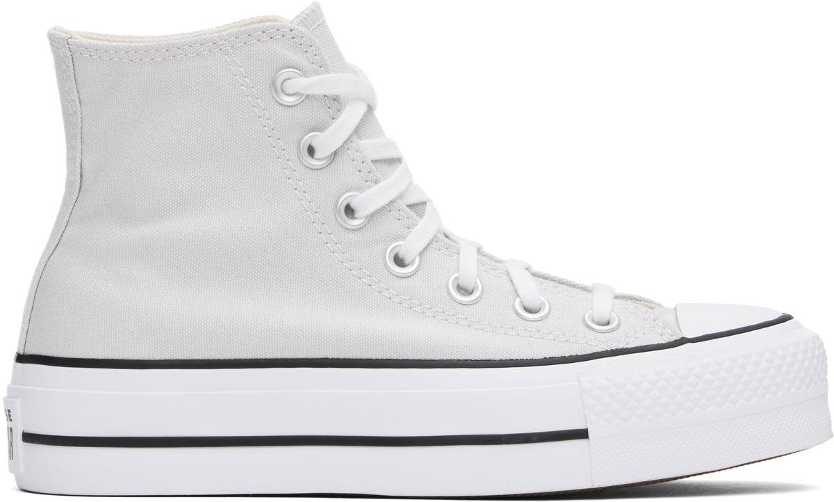 Converse Gray Chuck Taylor All Star Lift Platform High Top Sneakers ...