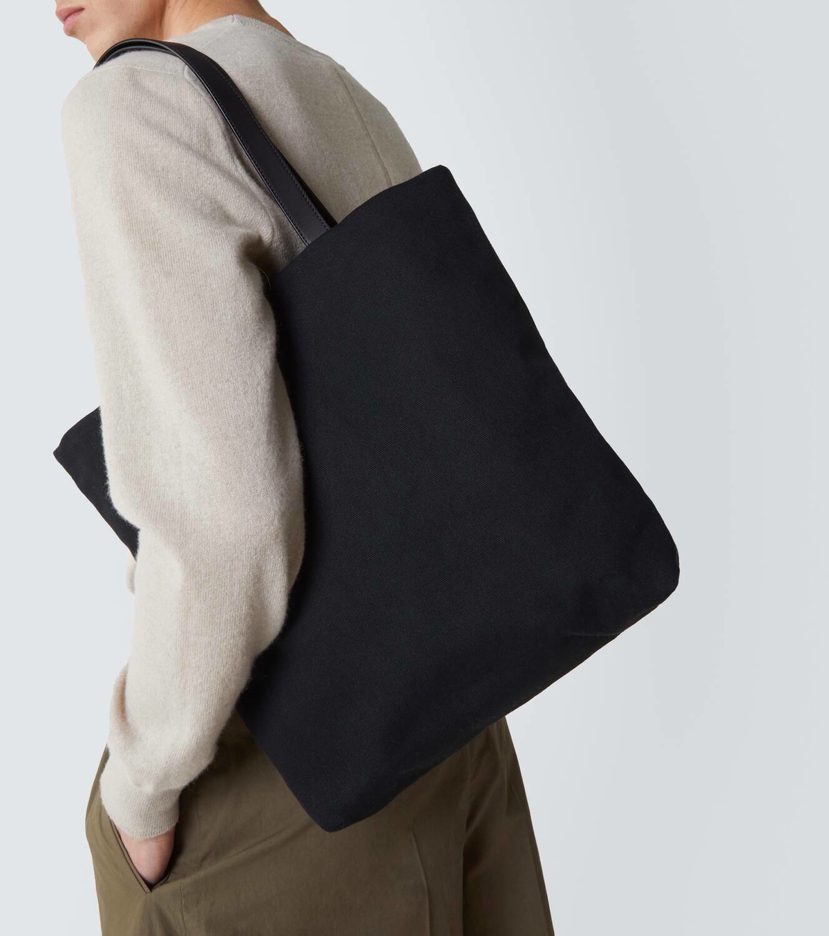 The Row Armory leather-trimmed tote bag The Row