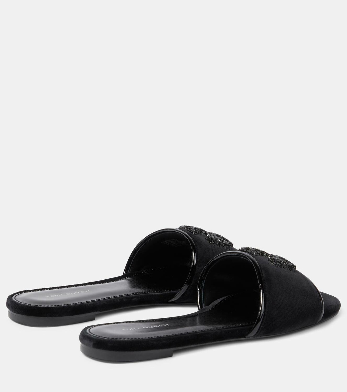 Tory Burch Eleanor pavé velvet slides Tory Burch