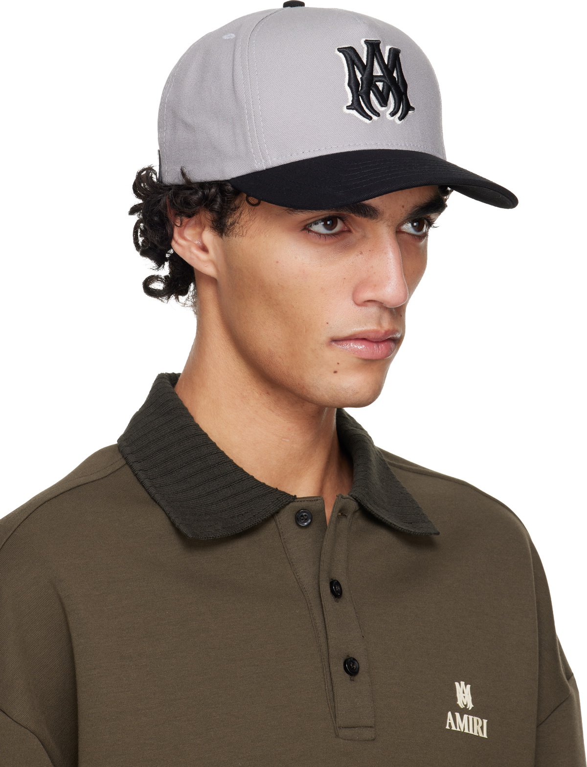AMIRI Gray & Black MA Outline Two Tone Cap Amiri