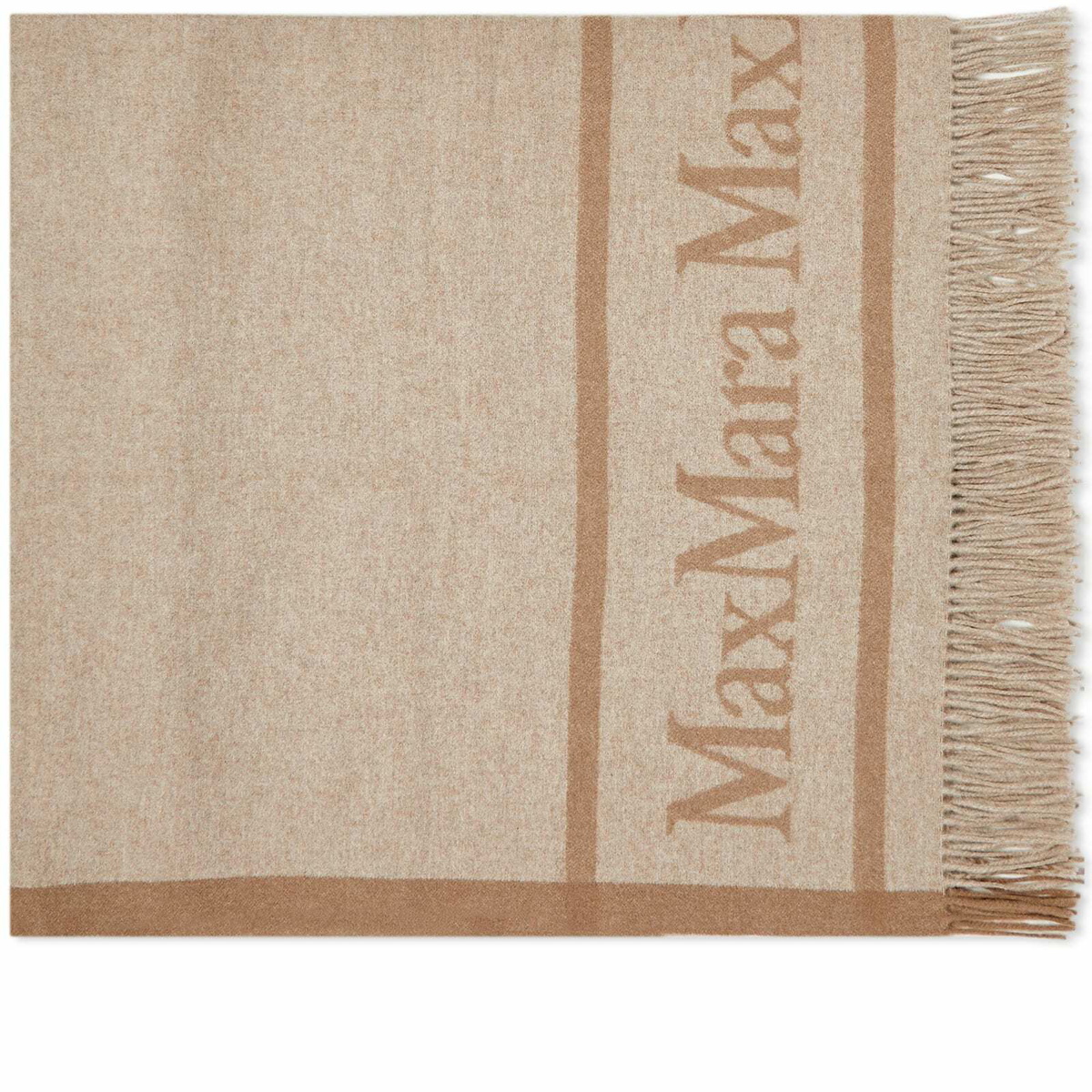 Max Mara Women's Hilde Logo Scarf in Sand Max Mara