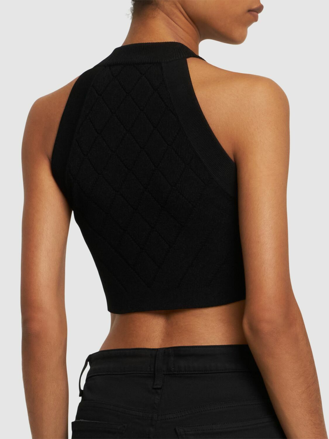 BALMAIN - Knit Crop Top Balmain