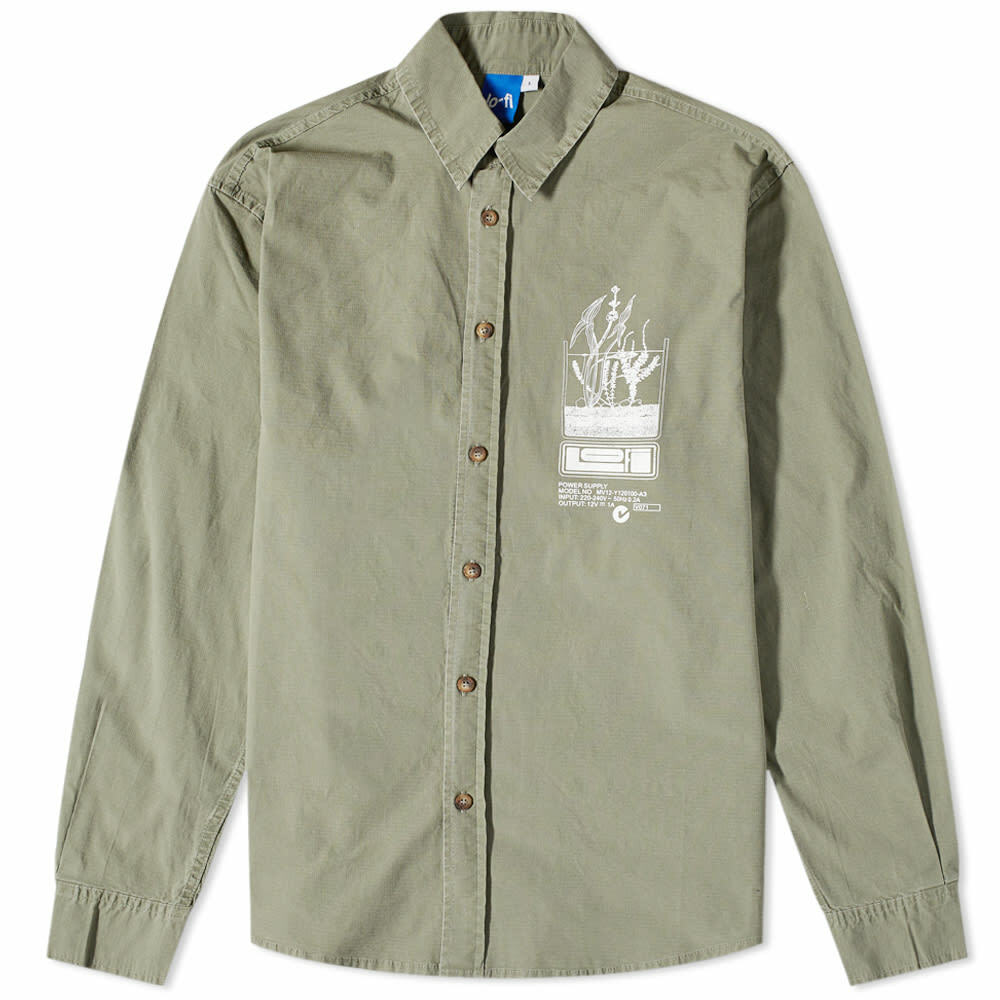 Lo-Fi Men's Antenna Ripstop Shirt in Washed Sage Lo-Fi